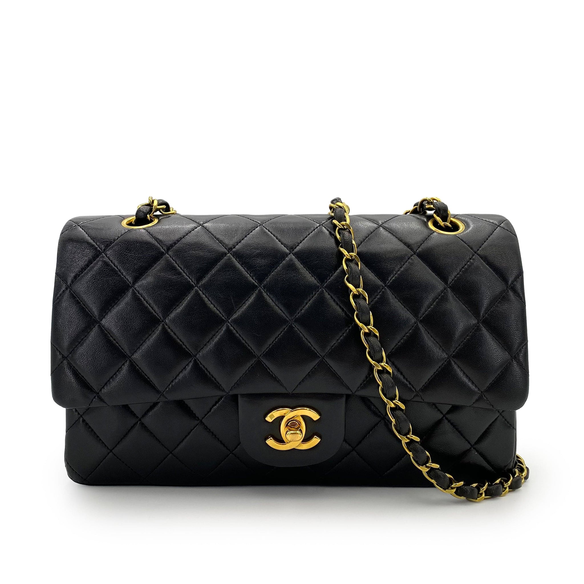 Chanel Vintage Classic Flap Medium Black Lambskin GHW #2 90242335 – Luxury Promise