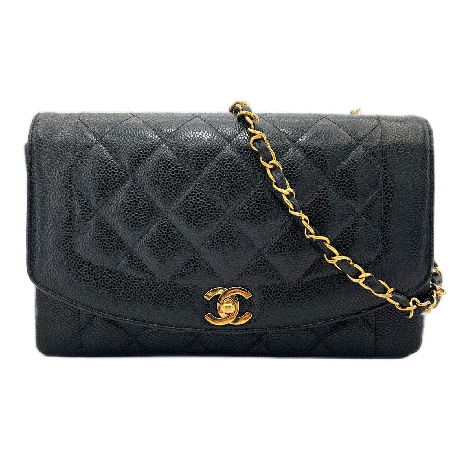 Buy Pre Loved Chanel Vintage Diana Medium Black Caviar GHW #2 90213952 Products Online - Luxury ...