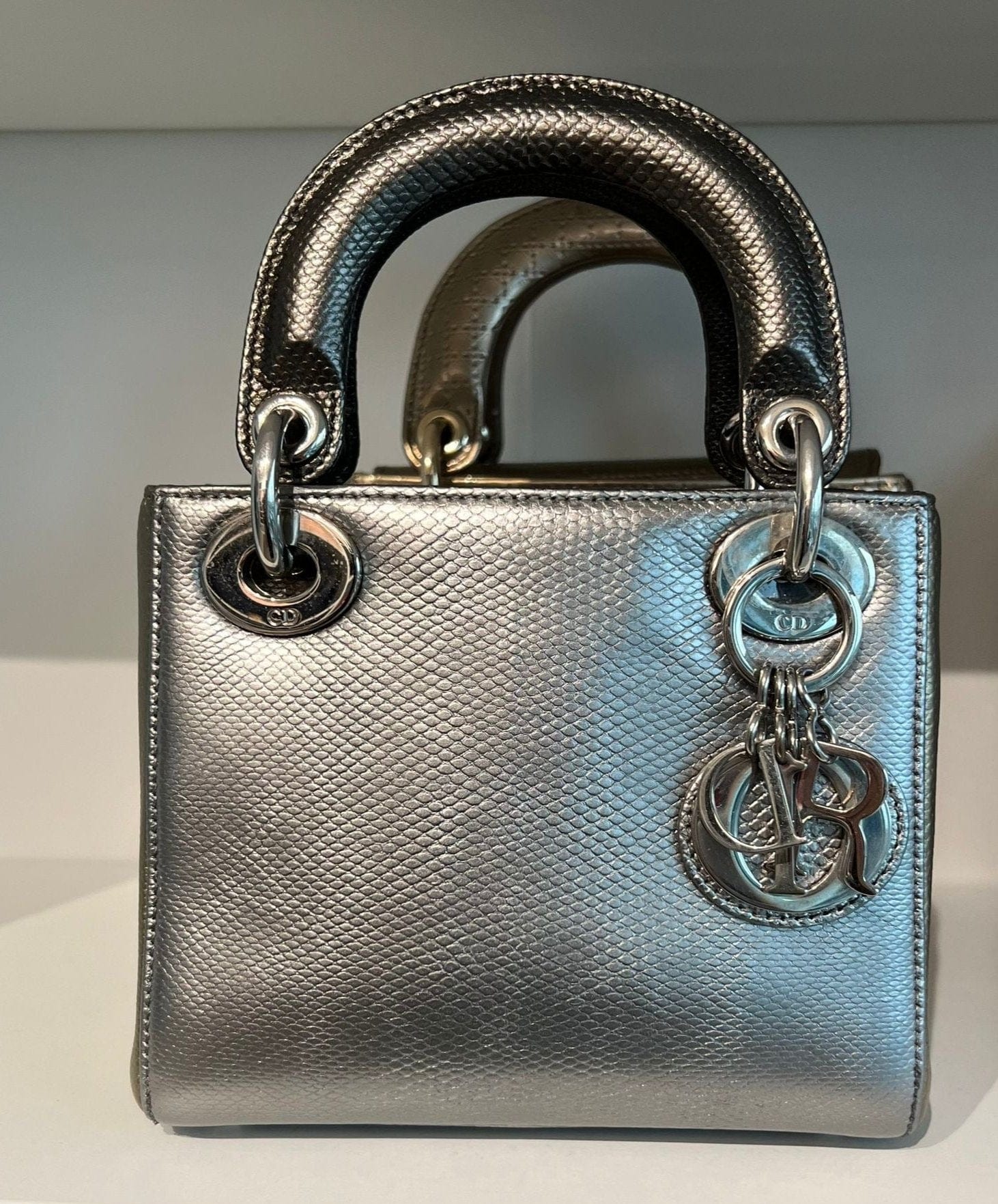 Christian Dior Lady Dior Mini Tri Coloured Metallic Lizzie SHW SYCM222 – Luxury Promise