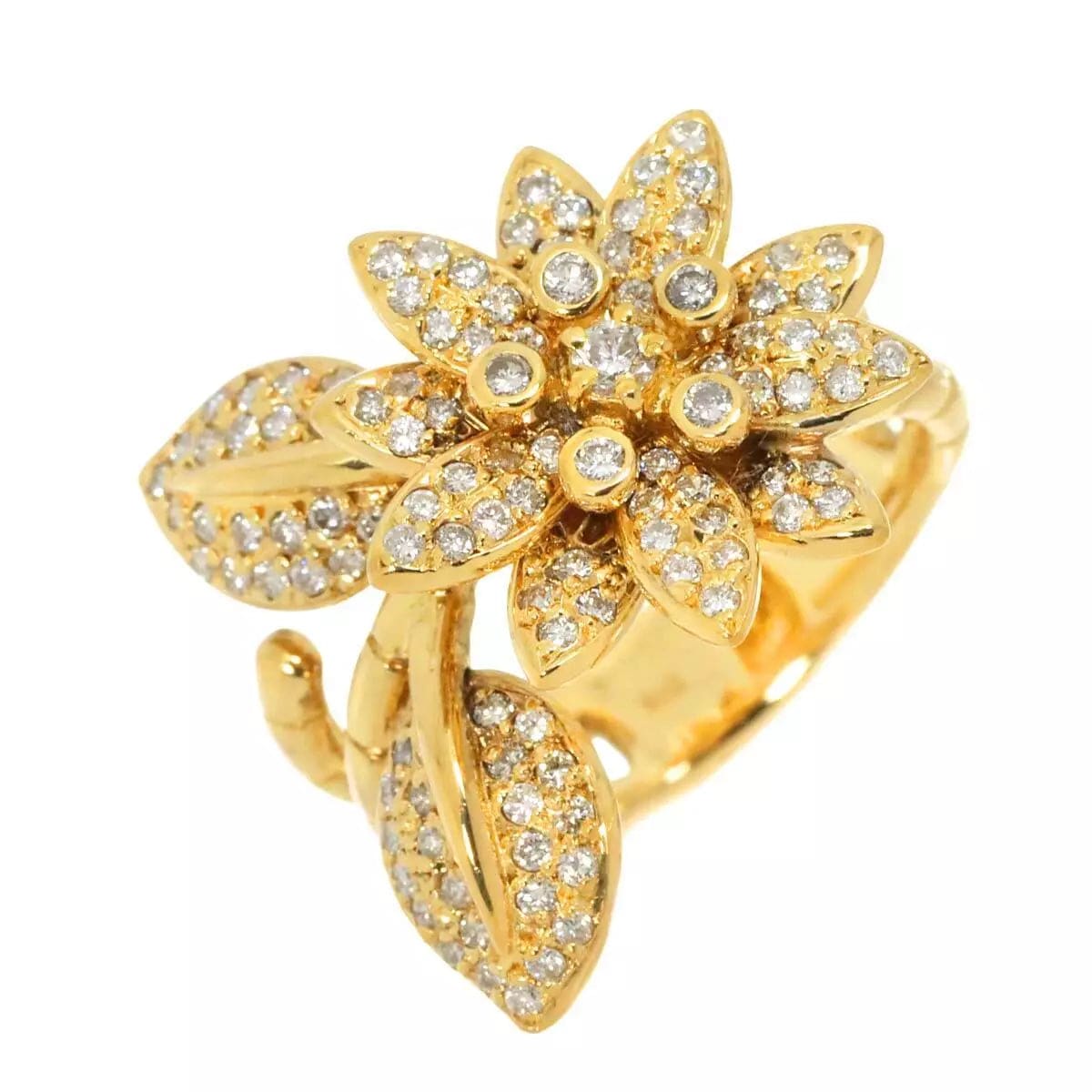 Diamond 1.08ct Ring 18K YG Yellow Gold 750 7.75-8(US) 90256616 – Luxury Promise