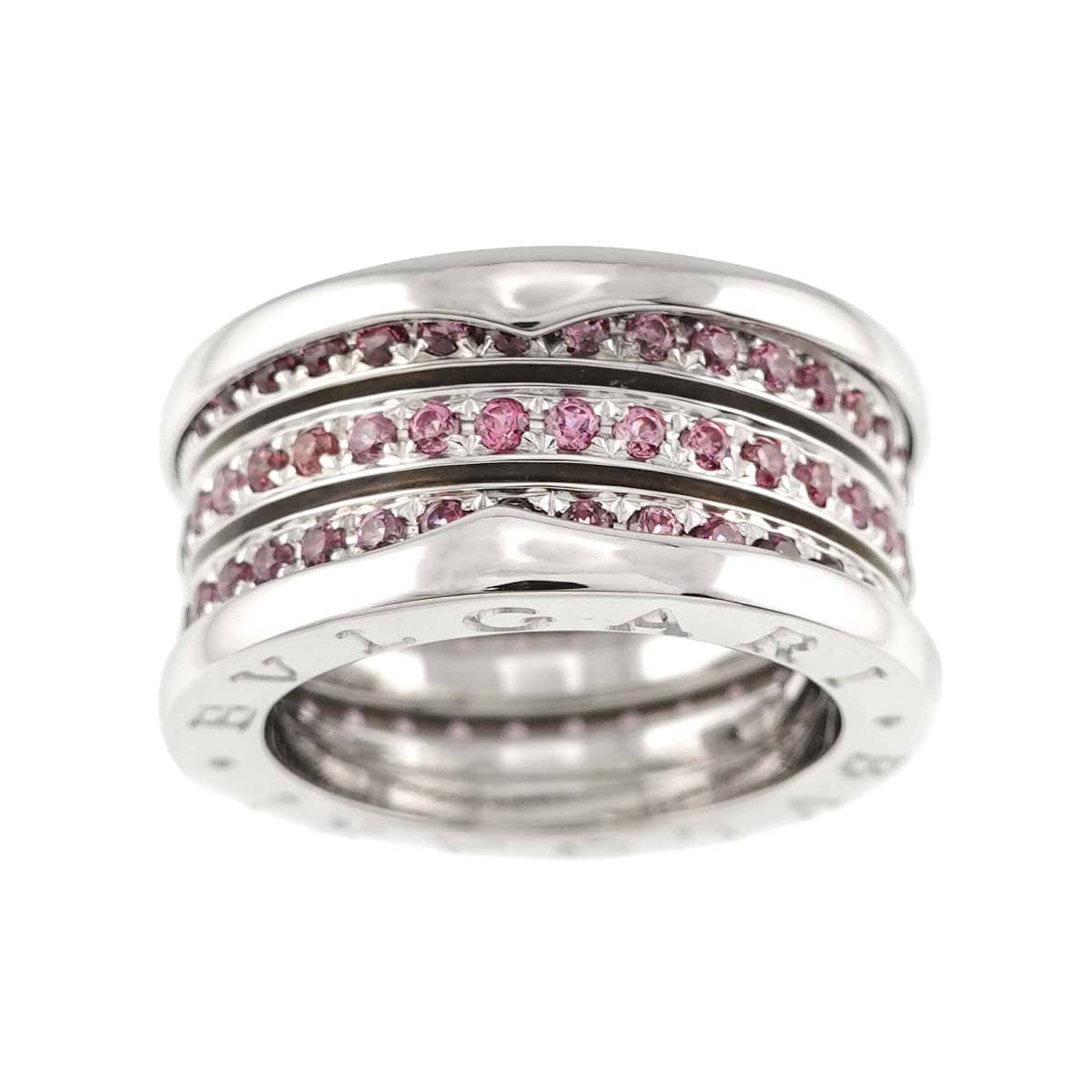 BVLGARI B-ZERO1 3-Band #51 Ring Garnet K18 WG White Gold 750 Ring B-ZE – Luxury Promise