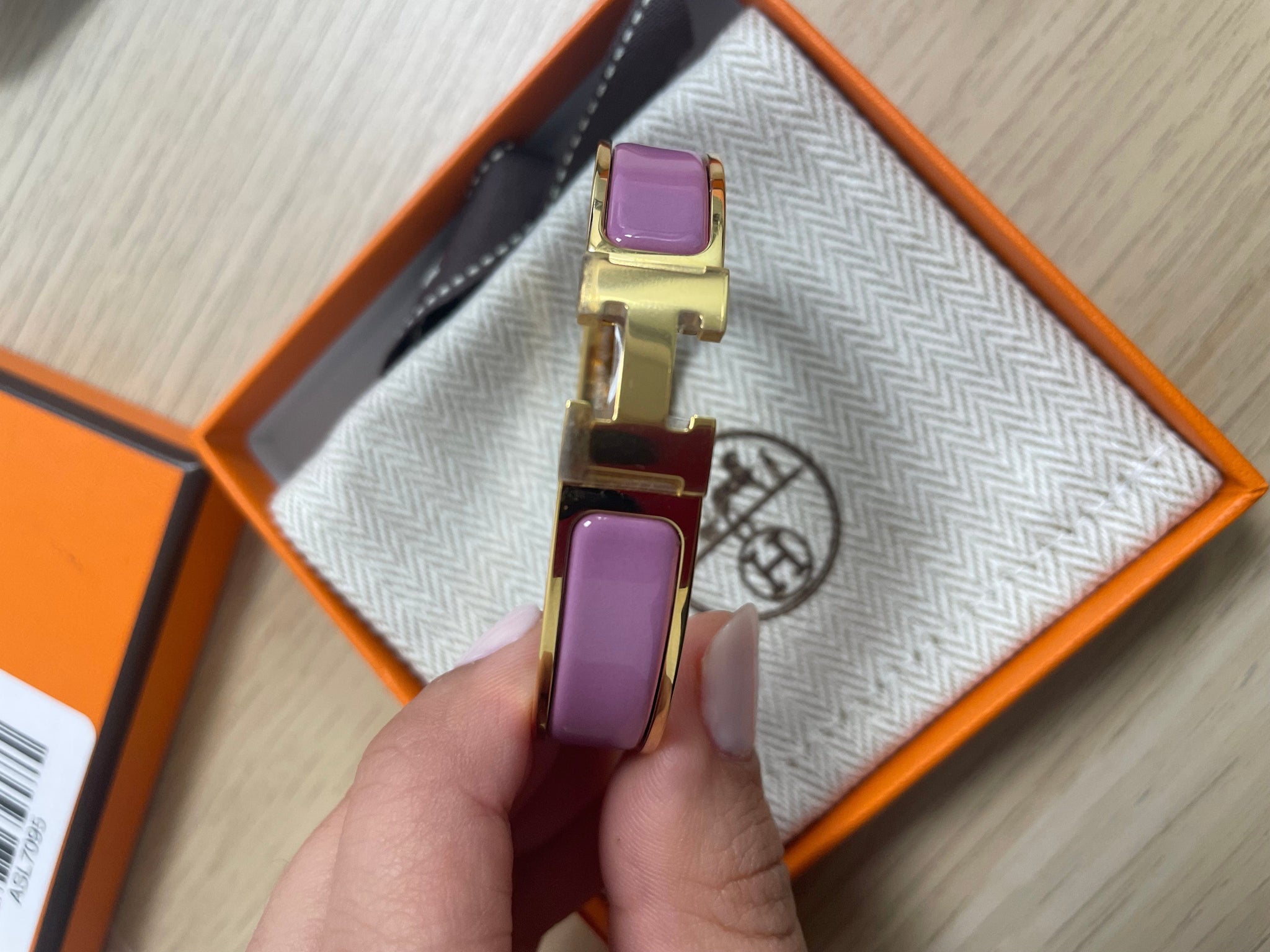 Hermès Clic Clac Gold PM Rose Candeur ASL7095 – Luxury Promise