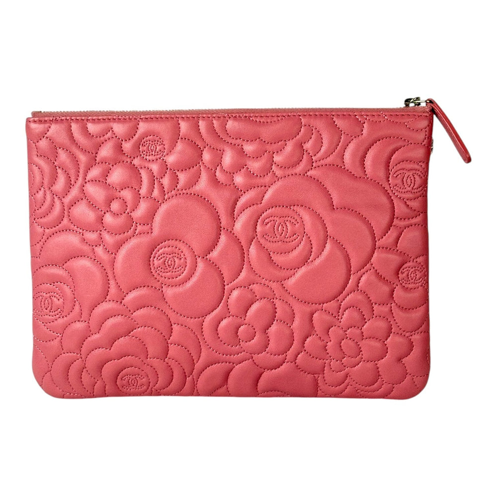 Chanel Embossed Camellia Pouch Bag Pink – Luxury Promise
