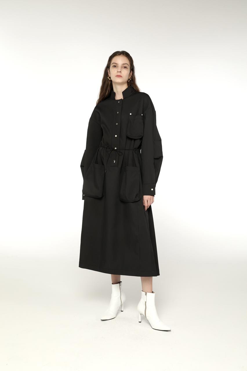 HIGH NECK WAIST STRING MAXI DRESS “SUSU” (فستان) – Luxury Promise