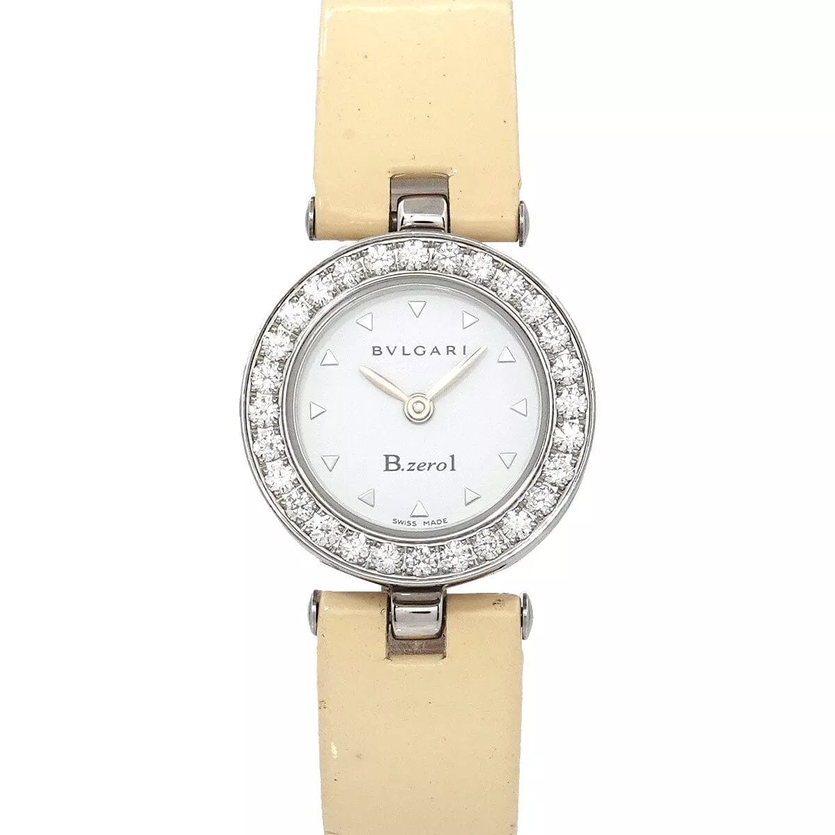 BVLGARI B-zero 1 watch BZ22S Diamond Bezel Quartz White Dial Ladies 90 ...