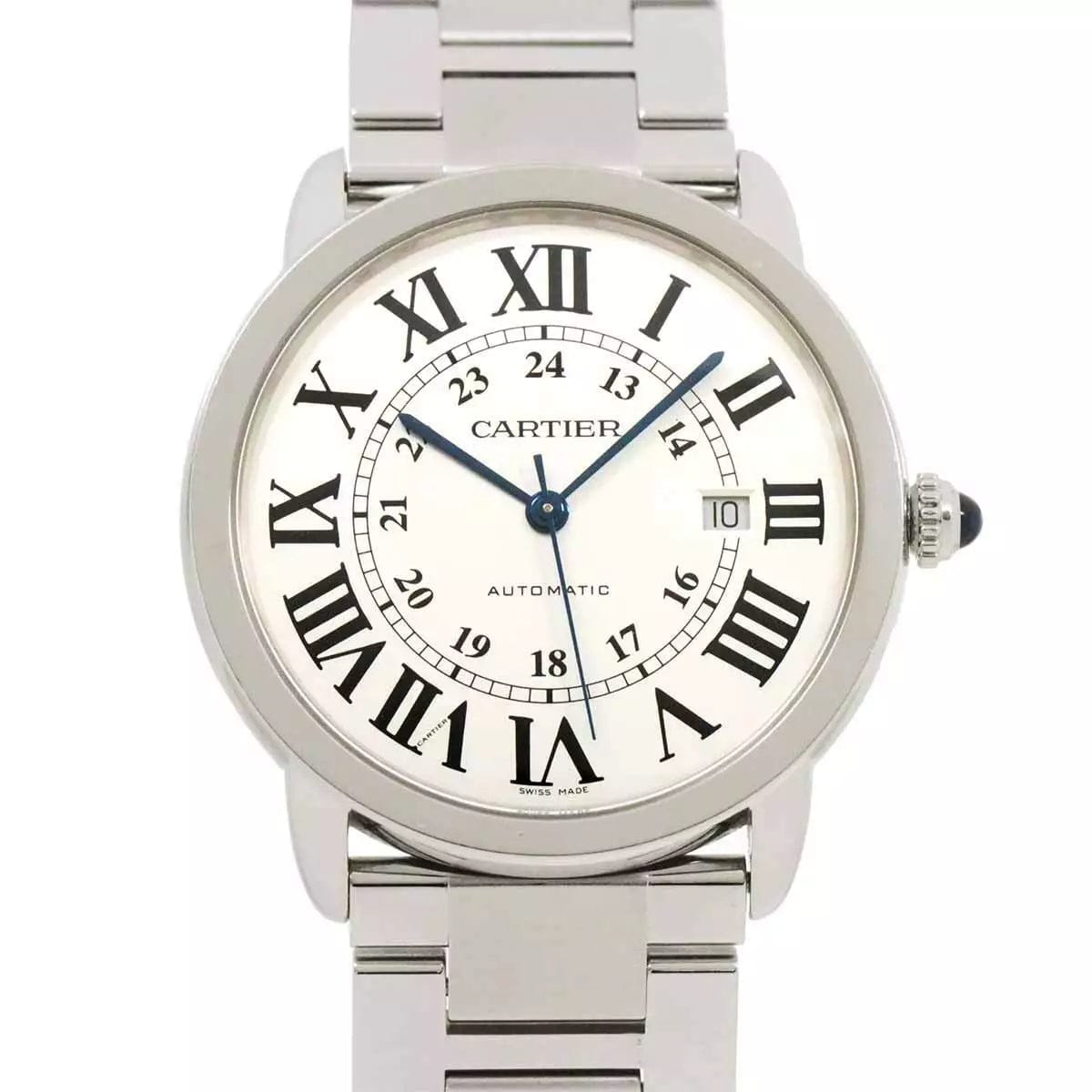 Cartier Ronde Solo de Cartier W6701011 Date Automatic Silver Dial Men ...