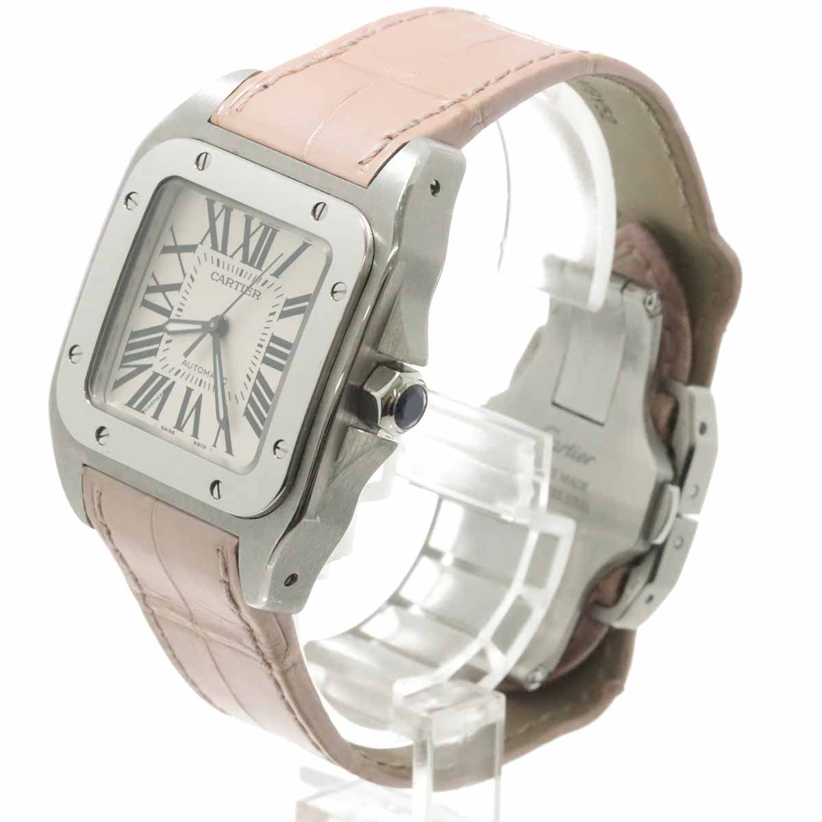 Cartier Santos 100 MM W20126X8 Boys Watch Silver Automatic 90244306 ...