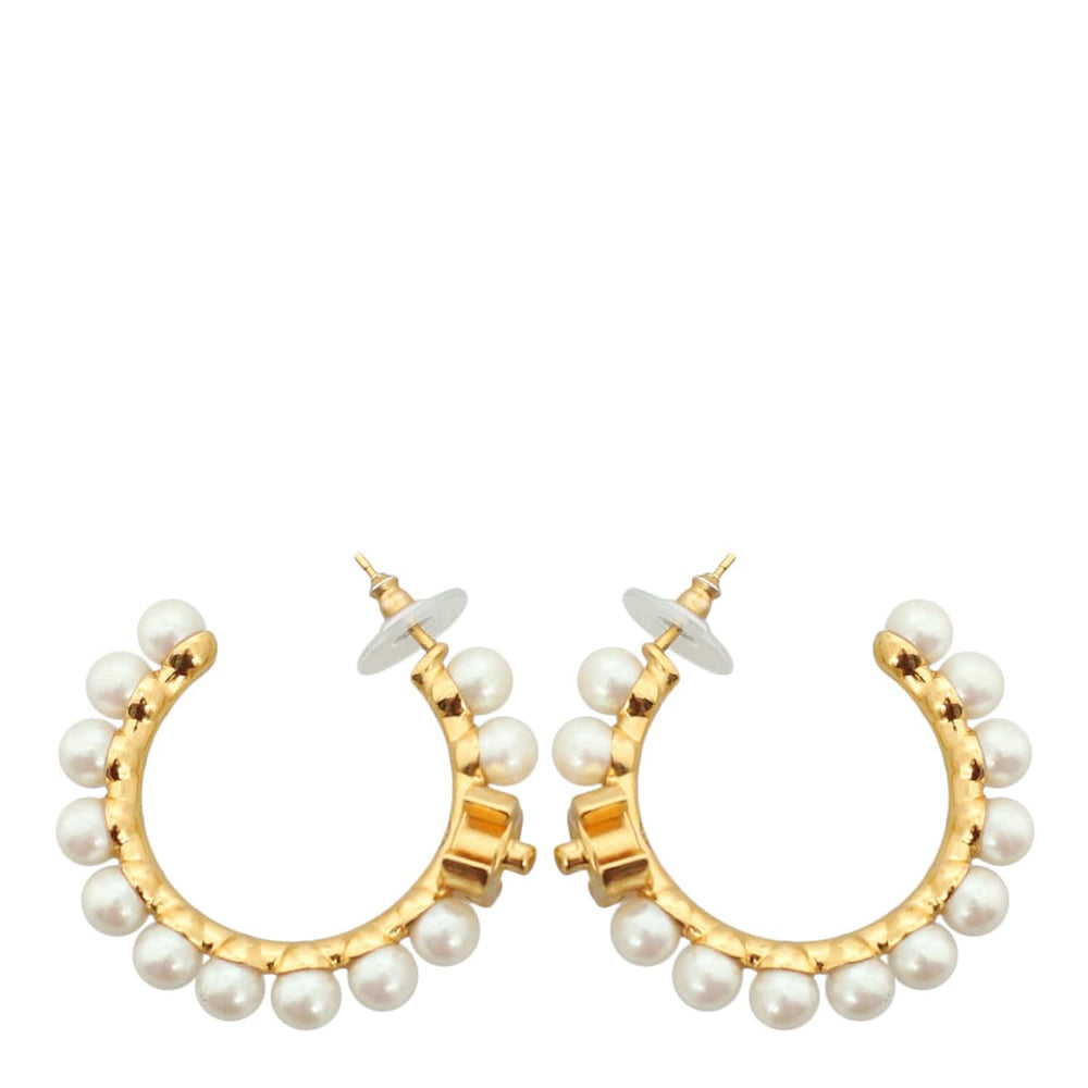 Chanel CC Pearl Hoop Earrings – Luxury Promise