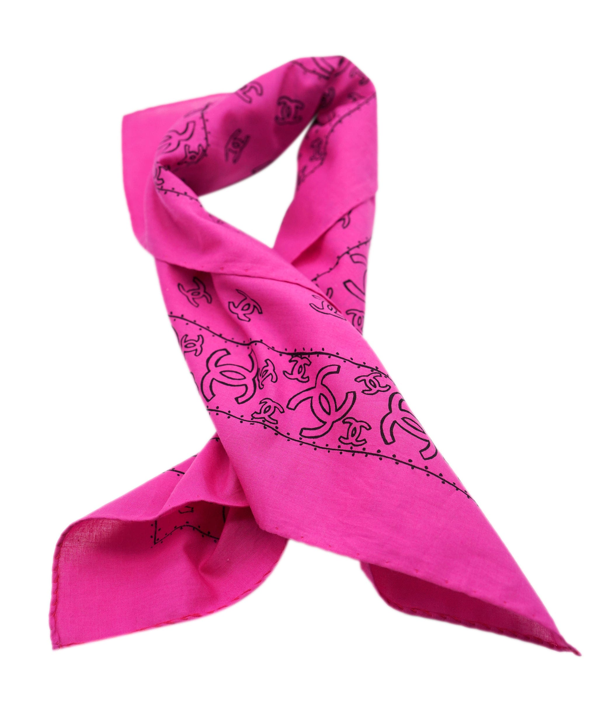 Chanel Paisely Logo Mini Scarf Cotton Pink ASL10580 – Luxury Promise