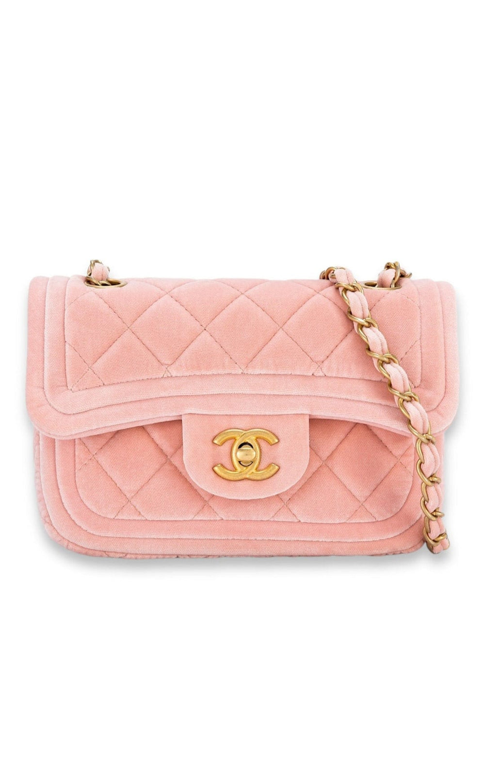 Chanel Seasonal CC Mini Shoulder bag in Velvet, Gold Hardware 01004010 ...