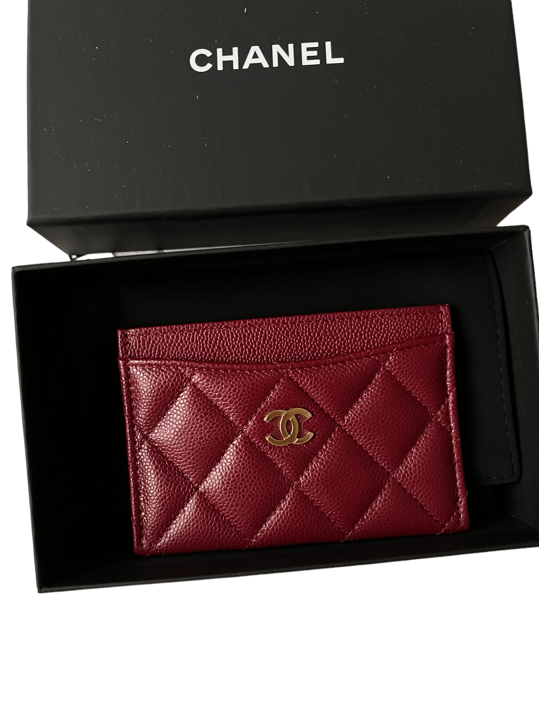 Chanel Burgundy Caviar Cardholder UKL1287 – LuxuryPromise