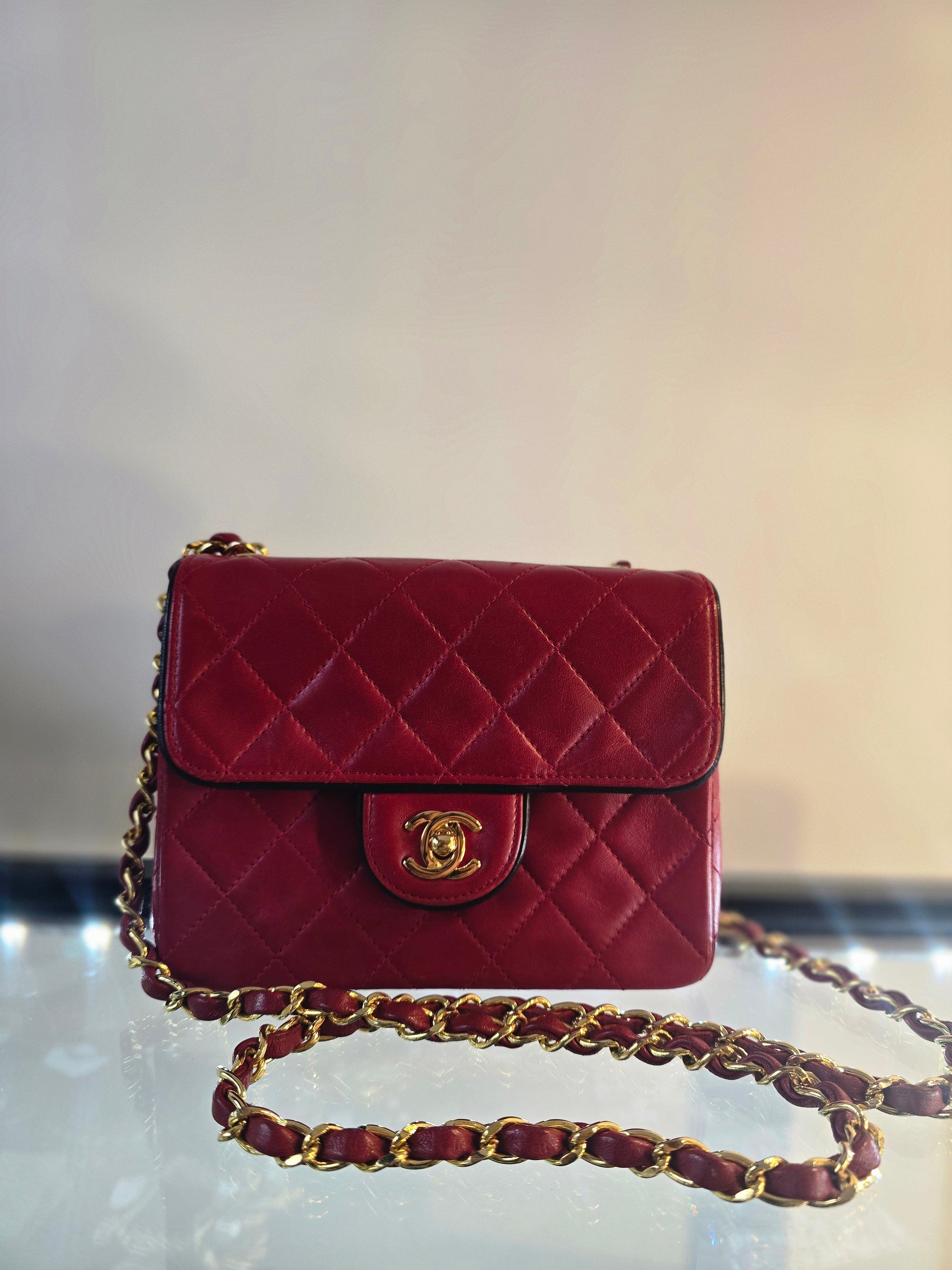 Chanel Red Mini Square FLap 931100 – Luxury Promise