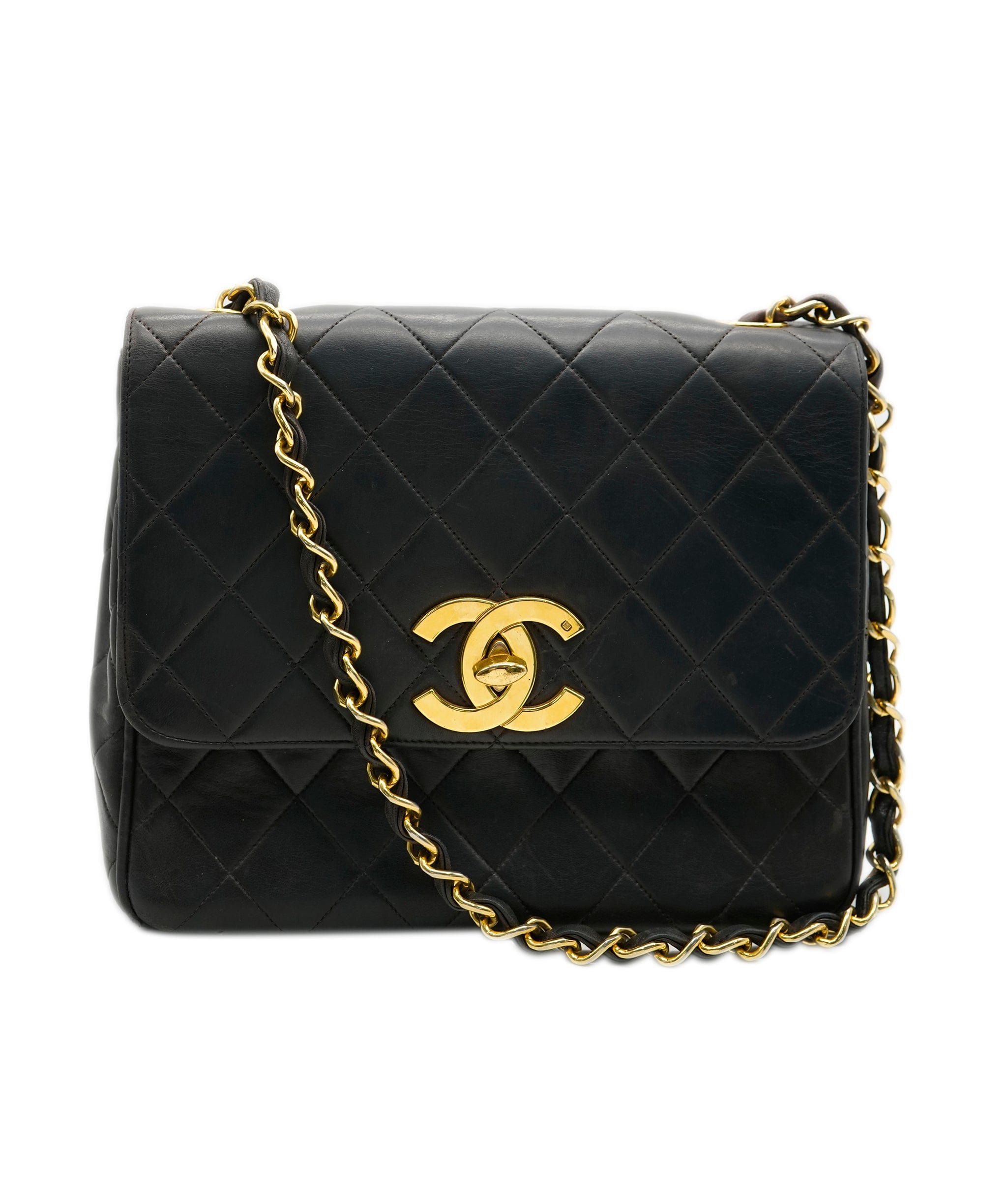 Chanel vintage black square XL bag - AJC0494 – Luxury Promise