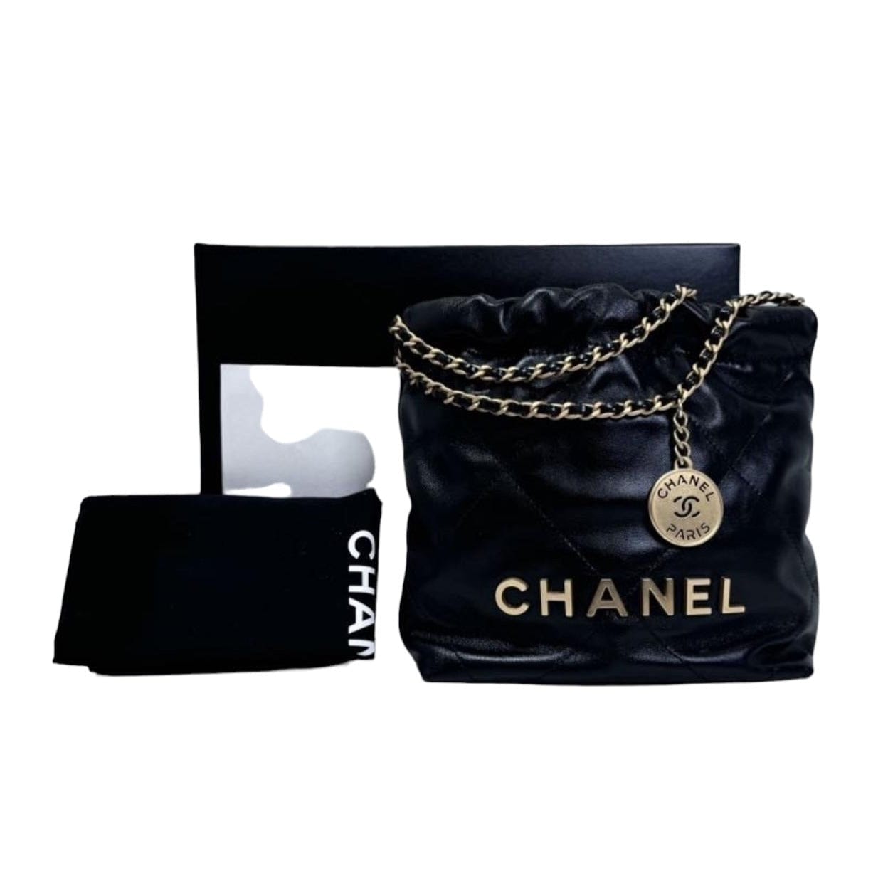 Buy Pre Loved Chanel 22 Mini Black Calfskin Products Online - Luxury ...