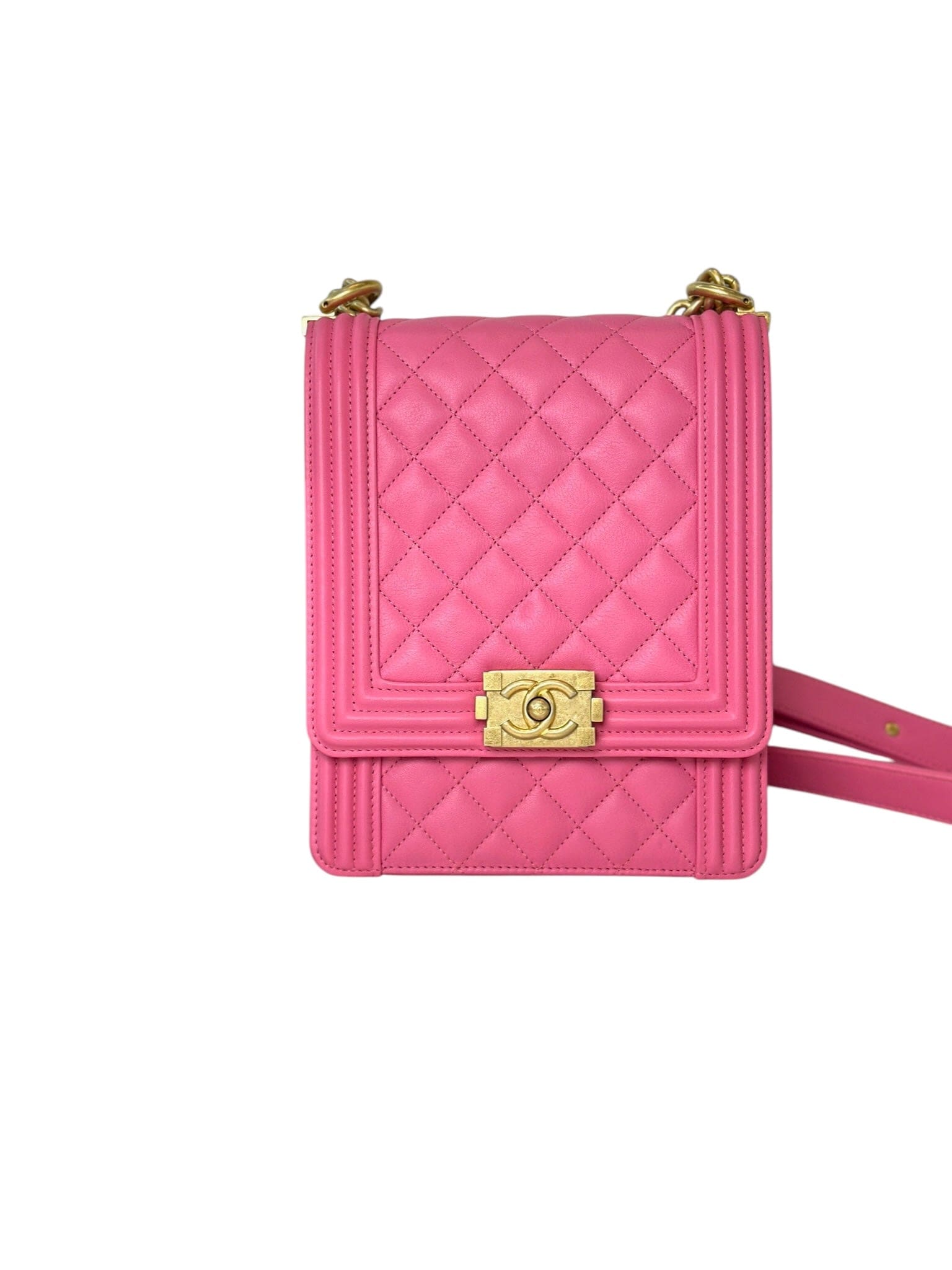 Chanel Vertical Leboy Pink Chain Bag – Luxury Promise