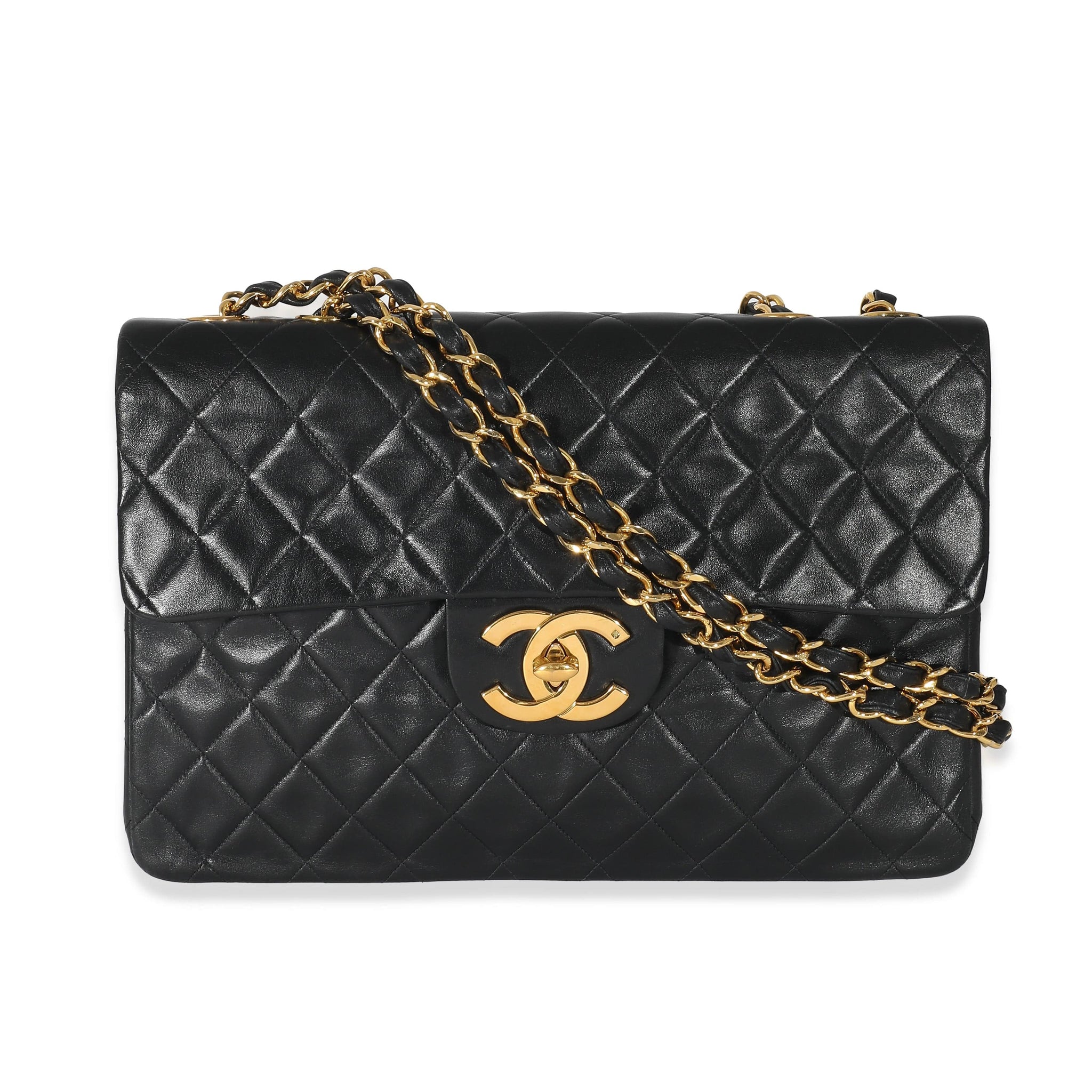 Chanel 24K Black Quilted Lambskin Jumbo XL Single Flap Bag – Luxury Promise