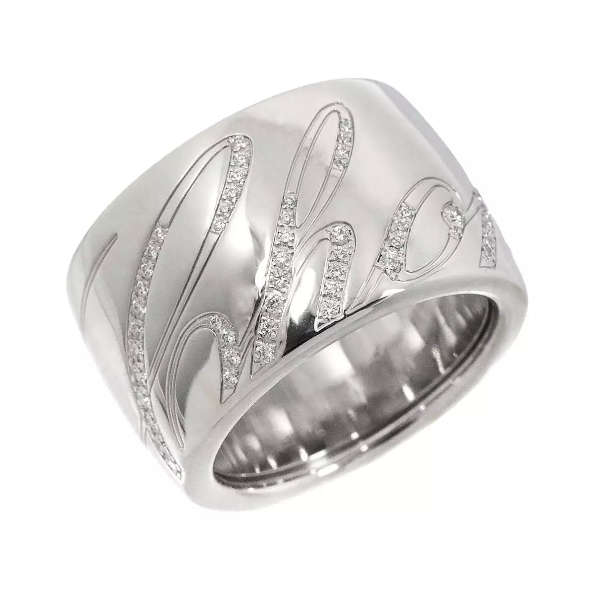 Chopard Diamond Ring 18K WG 750 Size5.5-5.75(US) 90242503 – Luxury Promise