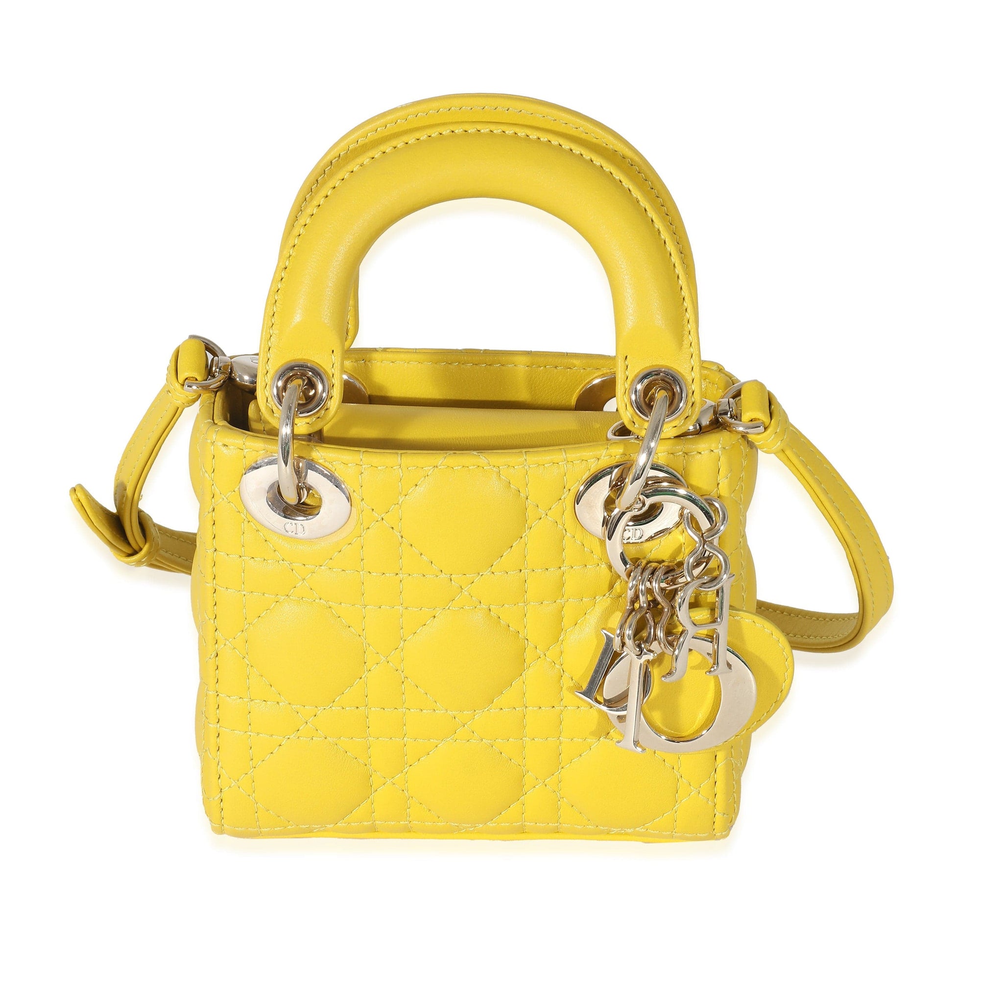 Christian Dior Yellow Lambskin Micro Lady Dior – Luxury Promise
