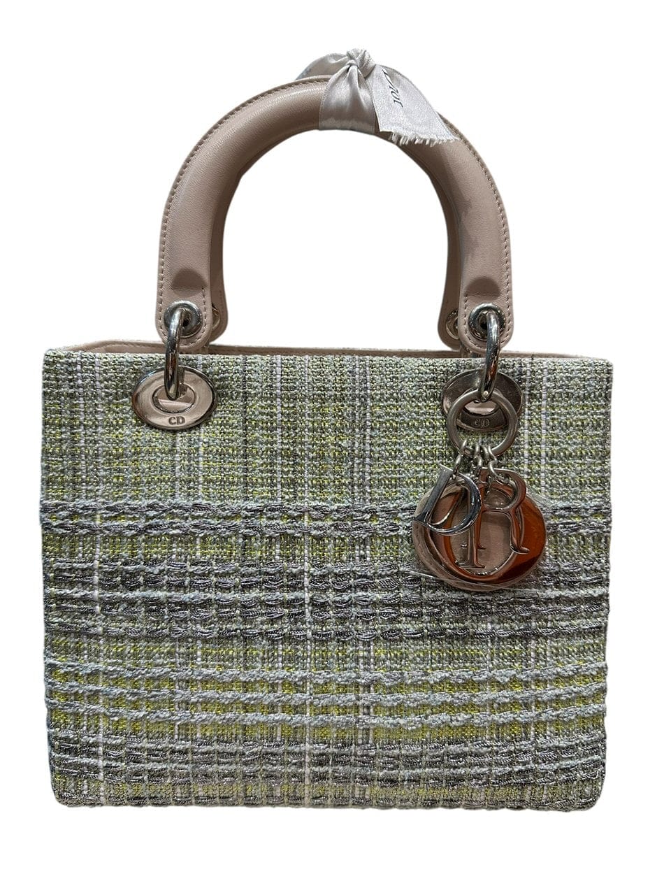 Dior Lady Medium Mint and Silver Tweed Bag – Luxury Promise