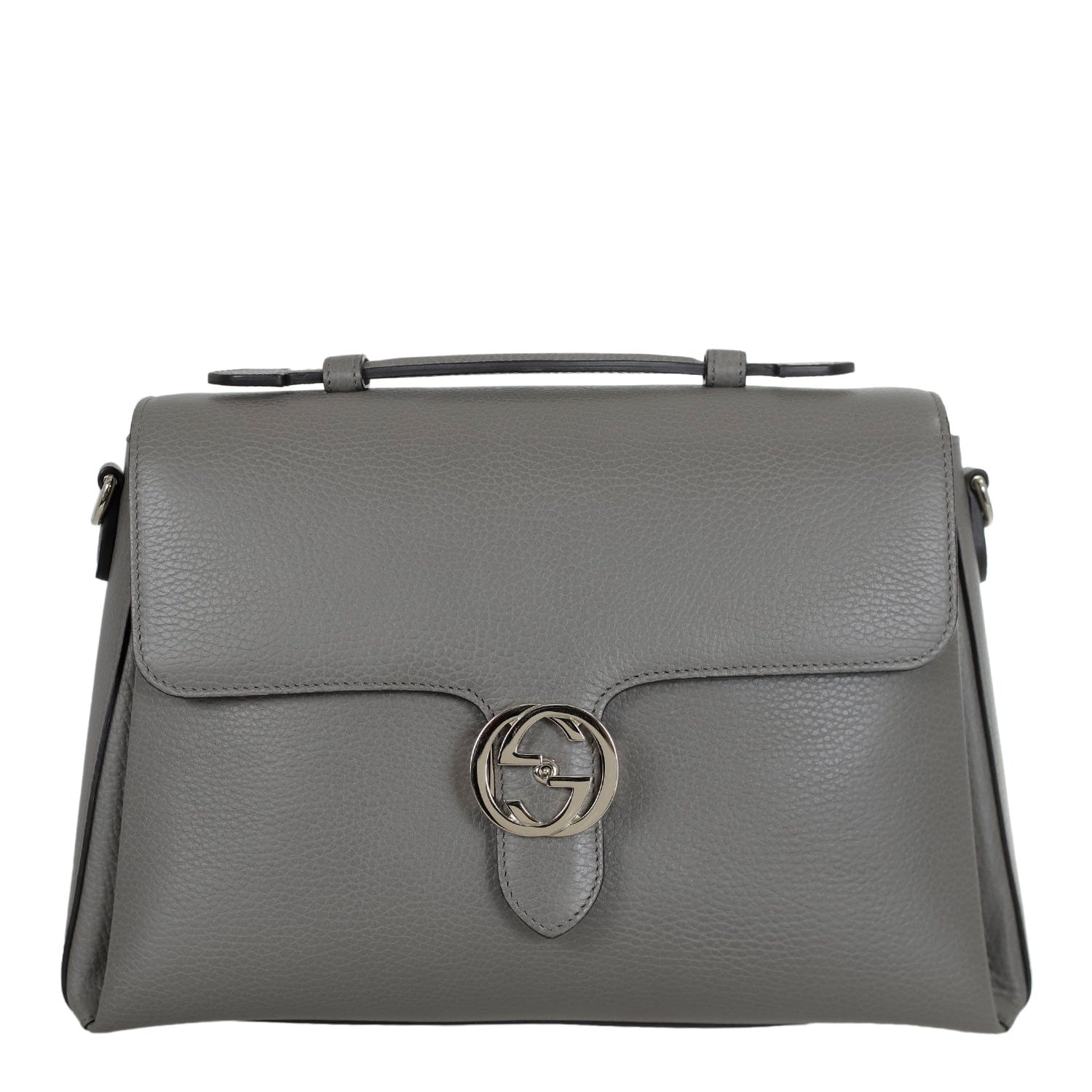 Gucci Medium Interlocking G Top Handle Bag Grey 04154B – Luxury Promise