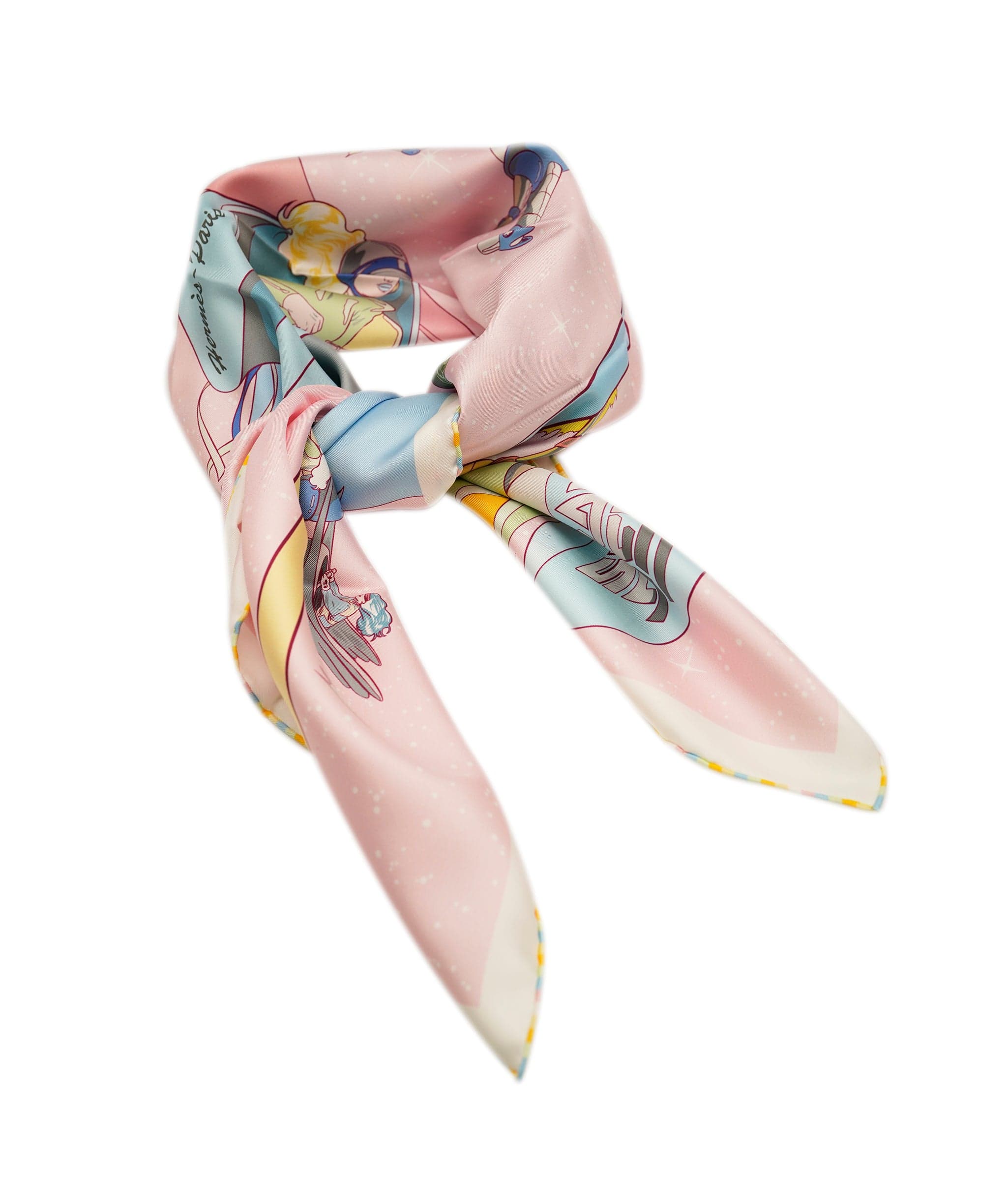 Hermès silk scarf Space derby pink and yellow ASL8568 – Luxury Promise