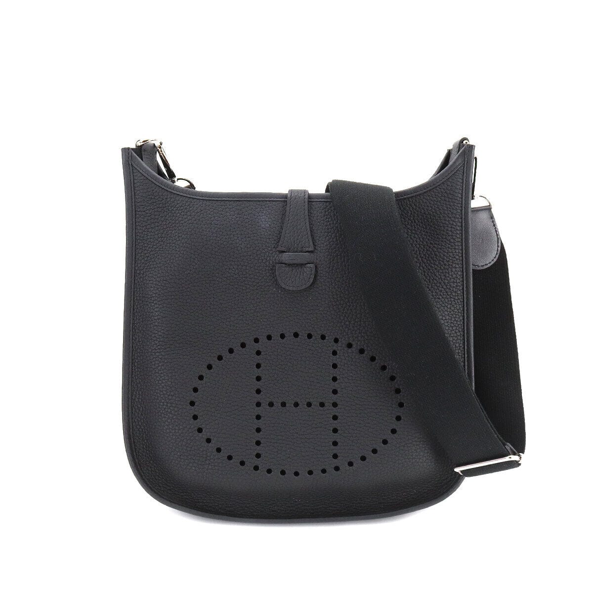 Hermes Evelyne 3 PM Shoulder Bag Taurillon Clemence Black Purse ASC320 ...