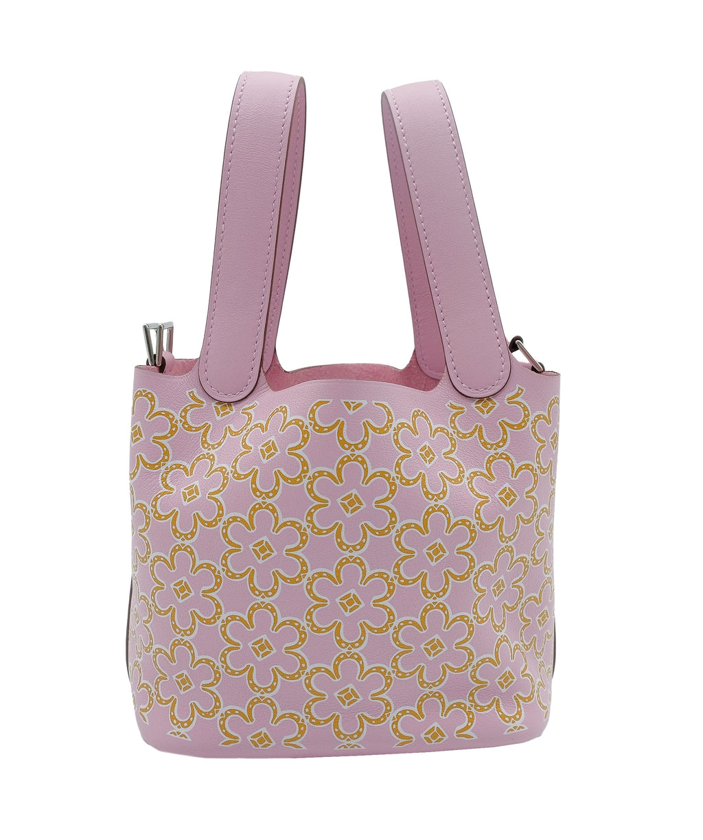 Hermes Limited Edition Micro Picotin Lock Lucky Daisy Mauve Sylvestre ...