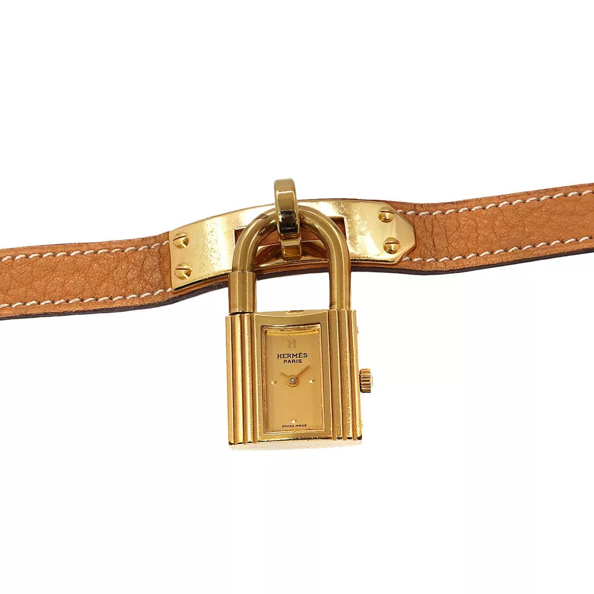 HERMES Kelly Watches Quartz Gold Dial Vintage Cadena Ladies Watch 9024 ...