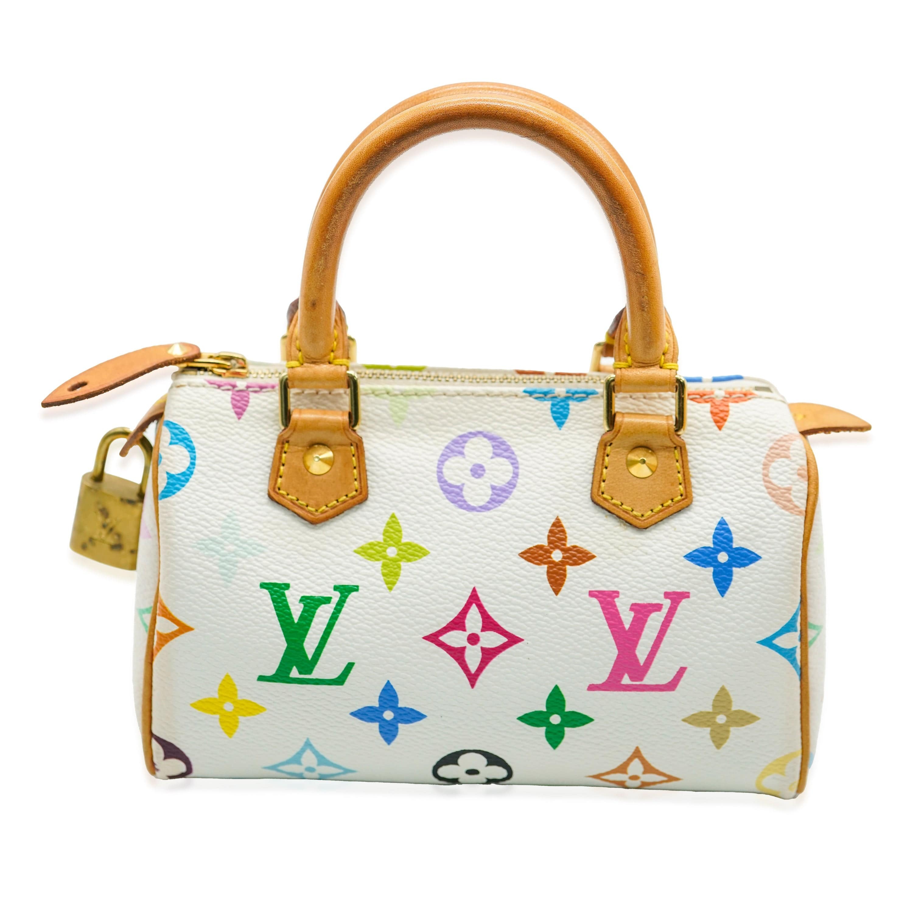 Louis Vuitton x Murakami White Monogram Multicolore Canvas Mini Sac HL ...