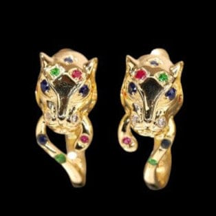 Blue Sapphire Diamond Panther Earrings – Luxury Promise