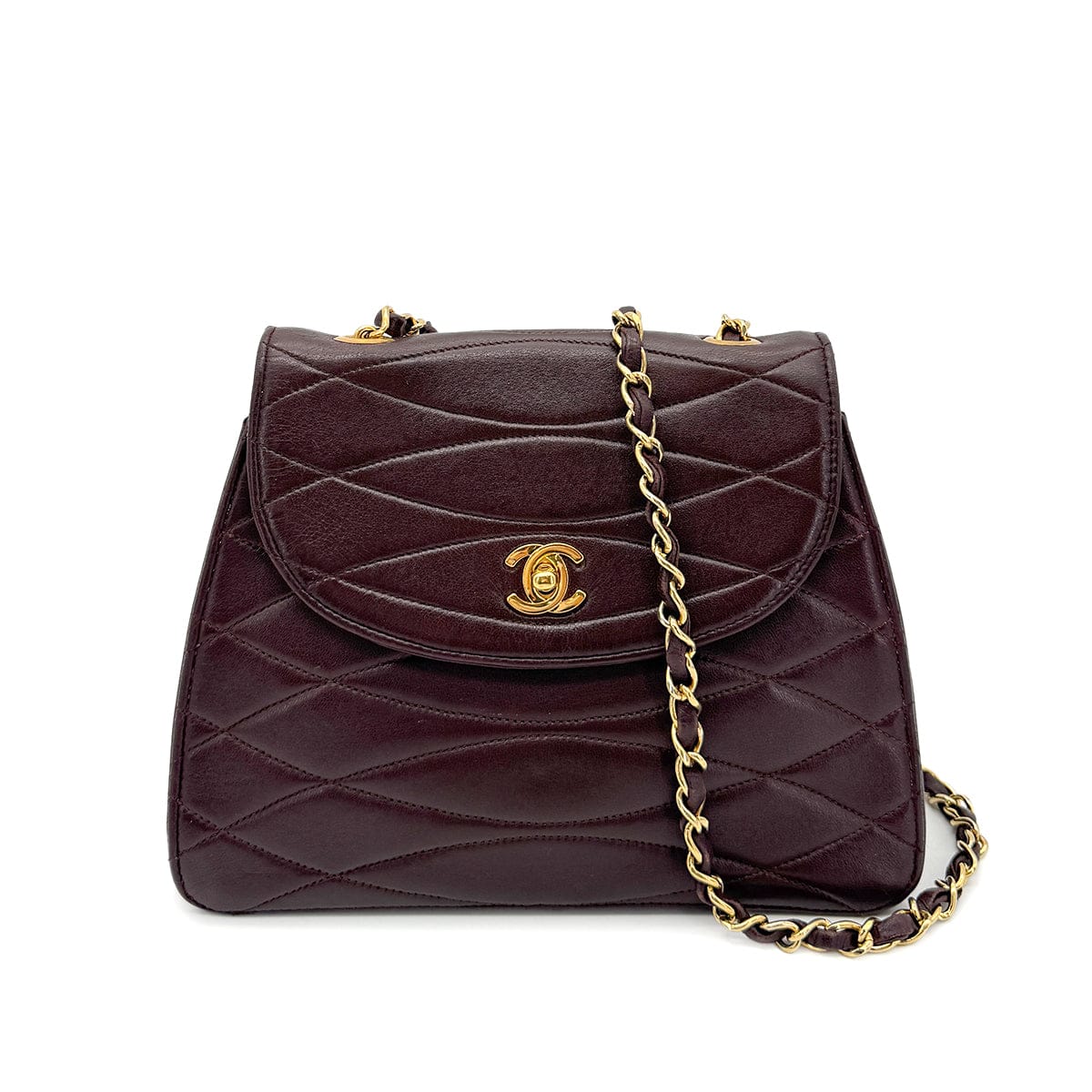 CHANEL VINTAGE CHAIN SHOULDER BAG BROWN LAMB SKIN 90269102 – Luxury Promise