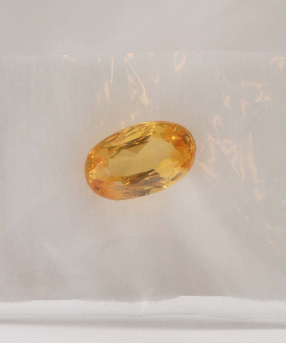 4.65CT NATURAL ORANGY YELLOW SAPPHIRE ( GOLDEN ) MS 8682 – Luxury Promise