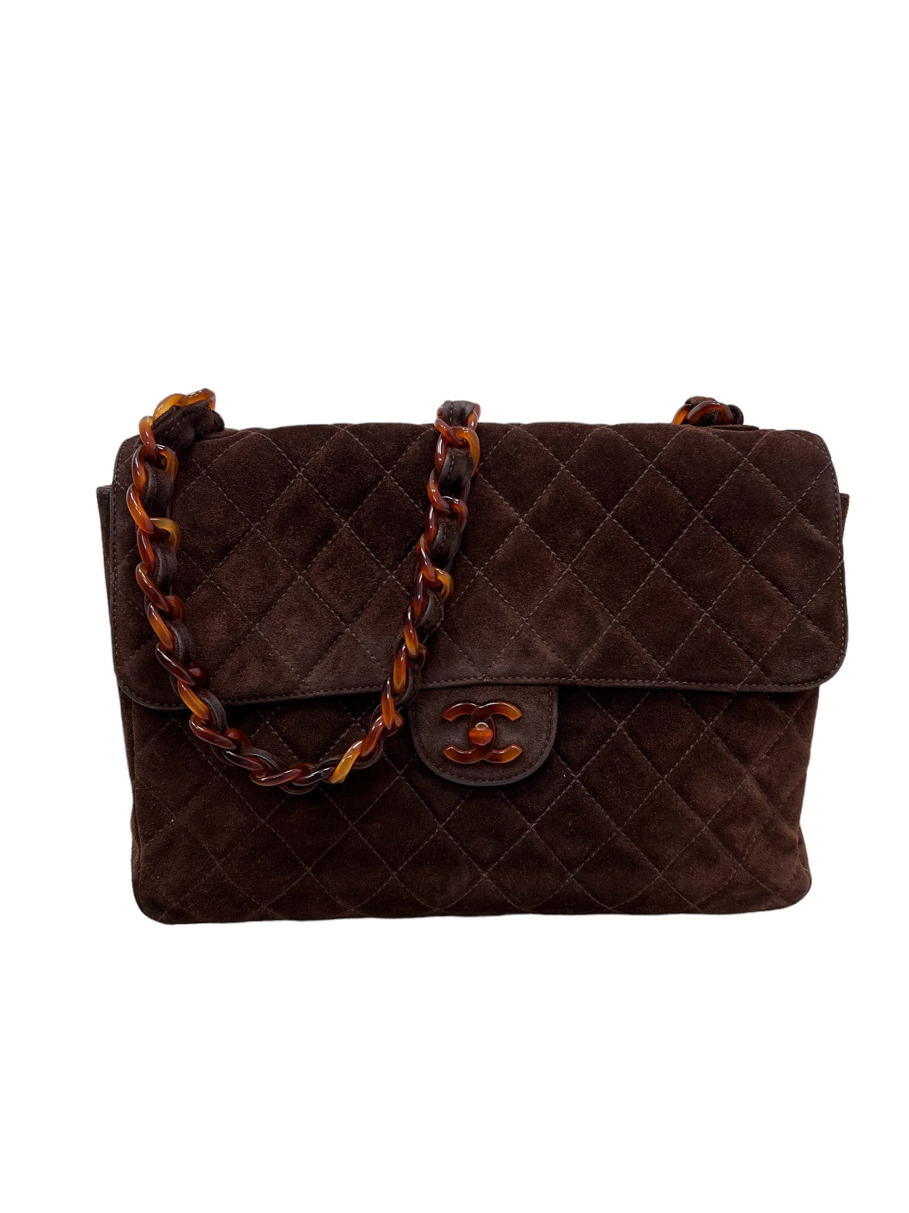 Chanel Suede Tortoise Shell Jumbo Single Flap SYC1093 – Luxury Promise