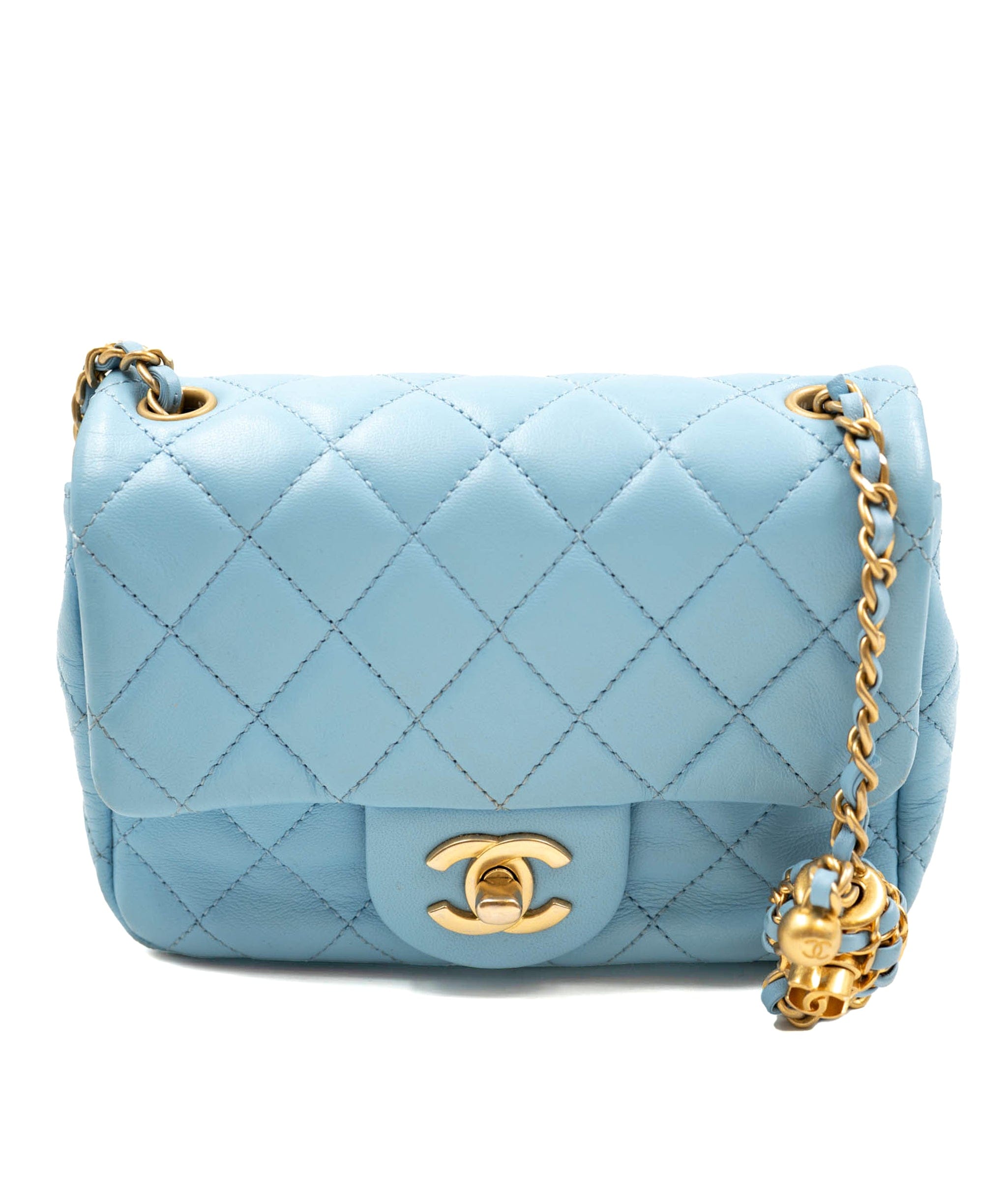 Chanel Baby Blue Mini Flap with GHW ASL4858 – Luxury Promise