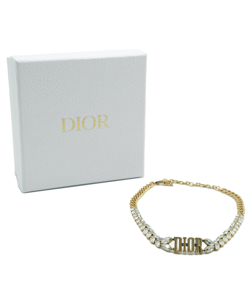 Dior (R)evolution Crystals Gold Tone Choker Necklace RJC2027 ...