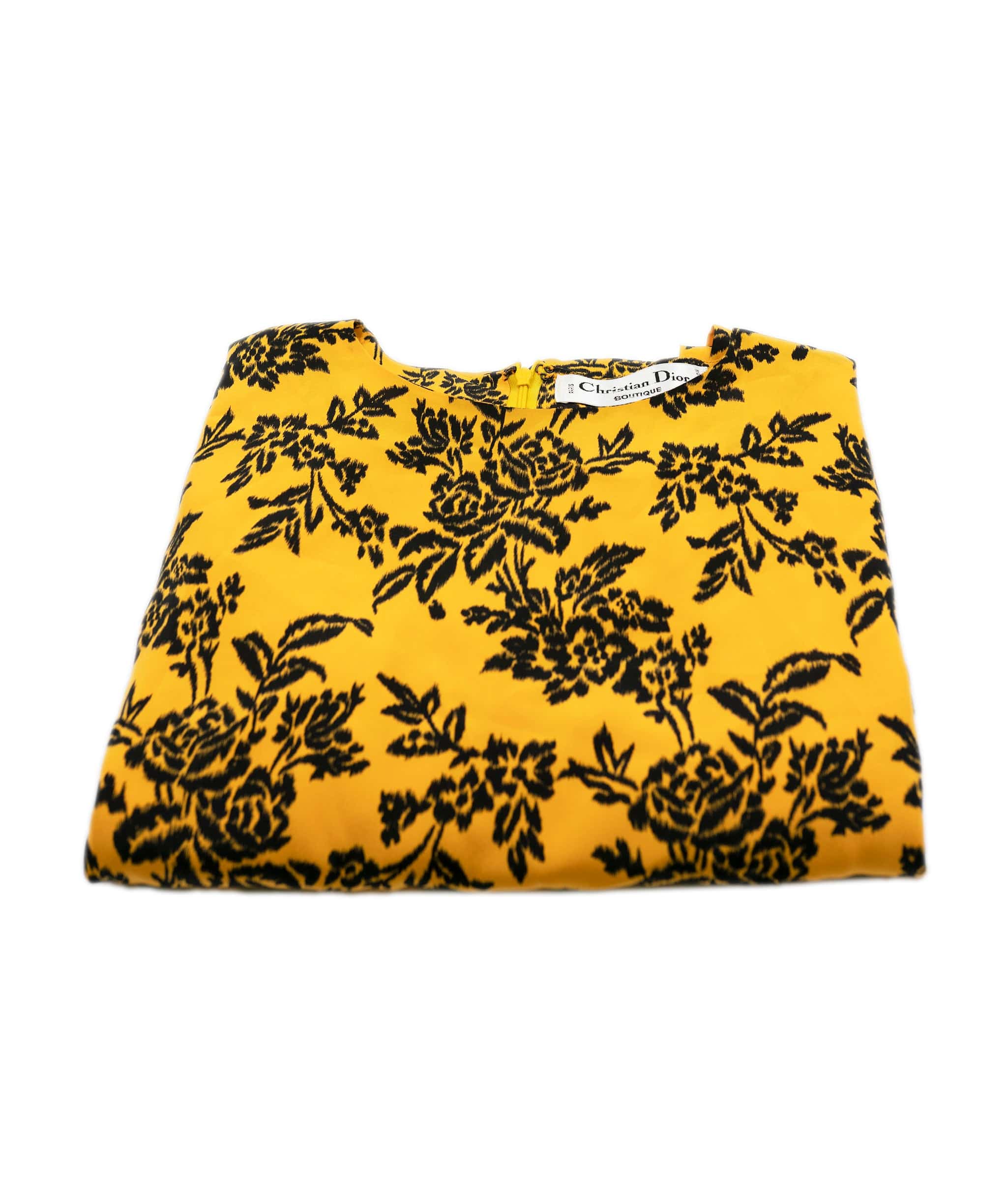 Christian Dior Yellow Dress with floral pattern ASL4968 – Luxury Promise