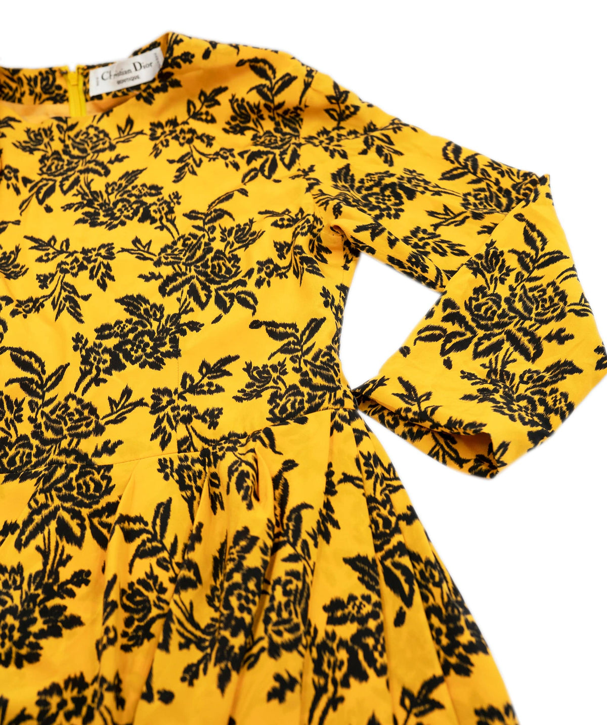 Christian Dior Yellow Dress with floral pattern ASL4968 – Luxury Promise