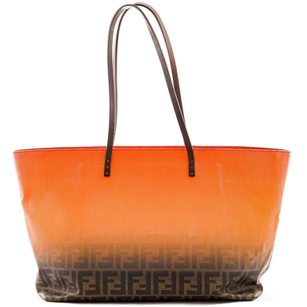 Fendi Zucca And Orange Canvas Tote – Luxury Promise