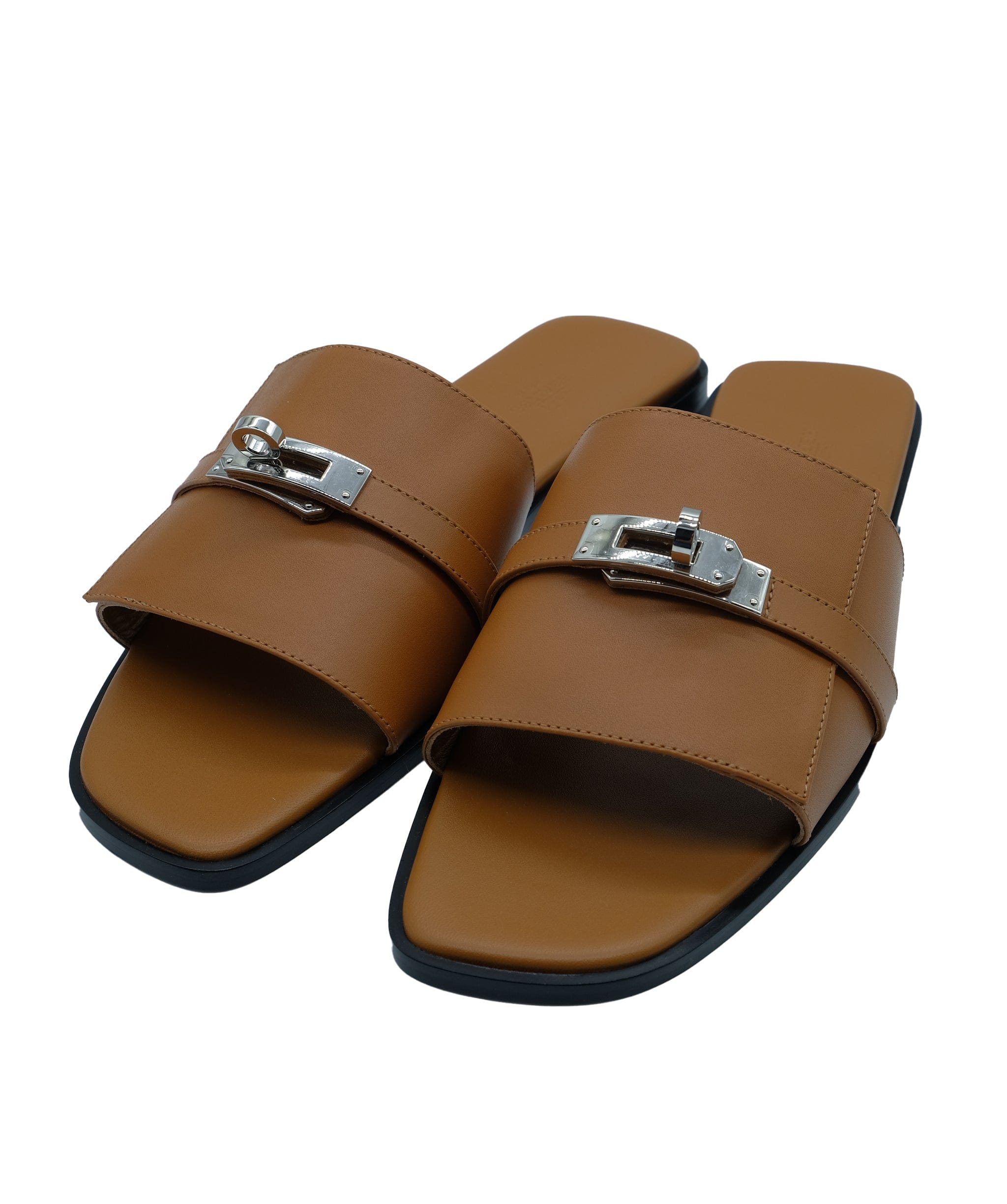 Hermes Kelly Lock Sandals Tan 42 REC1180 – Luxury Promise
