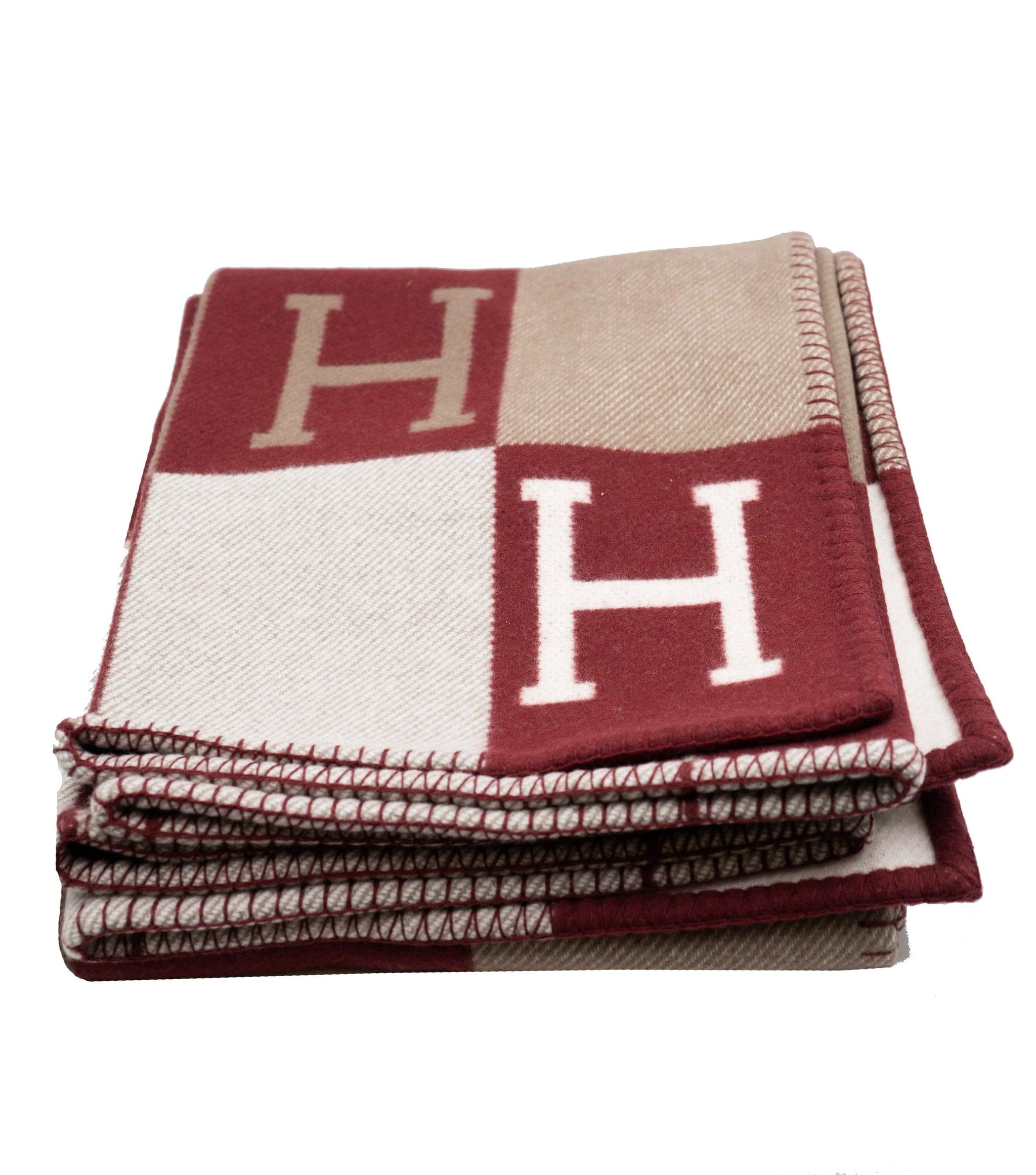 Hermes Plaid Avalon III Rouge/Ecru RJL1889 – Luxury Promise