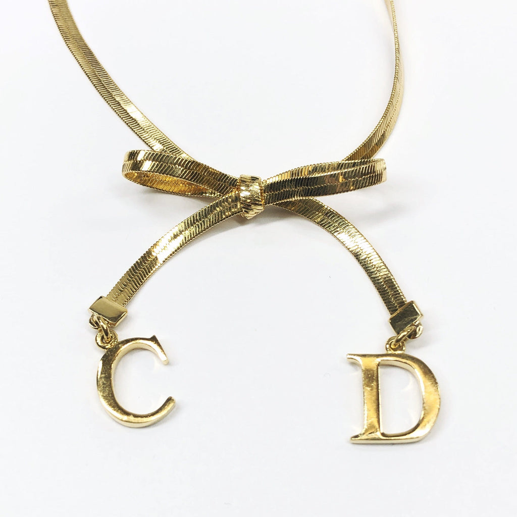 Dior Ribbon X Logo Necklace – LuxuryPromise
