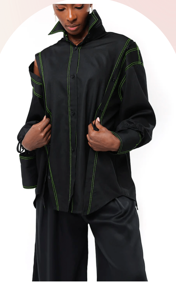 Mira Martinova Casual Shirt ANNA Black RJC1733 – LuxuryPromise