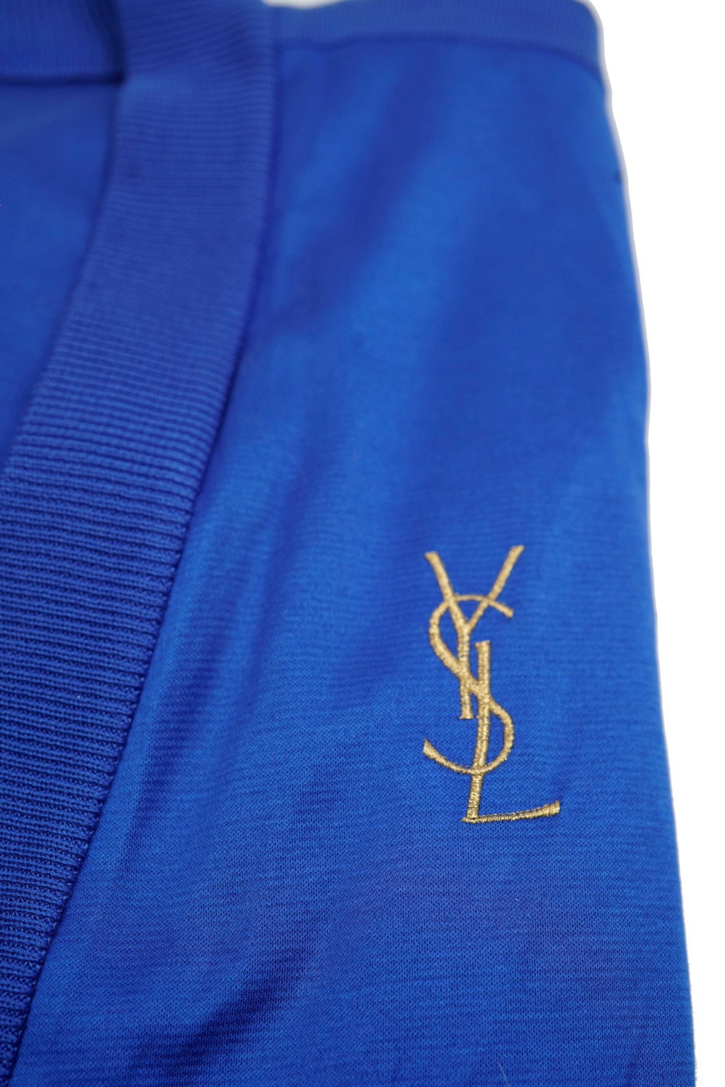 YSL Gold Button Cardigan cobalt Blue ASL5418 – LuxuryPromise